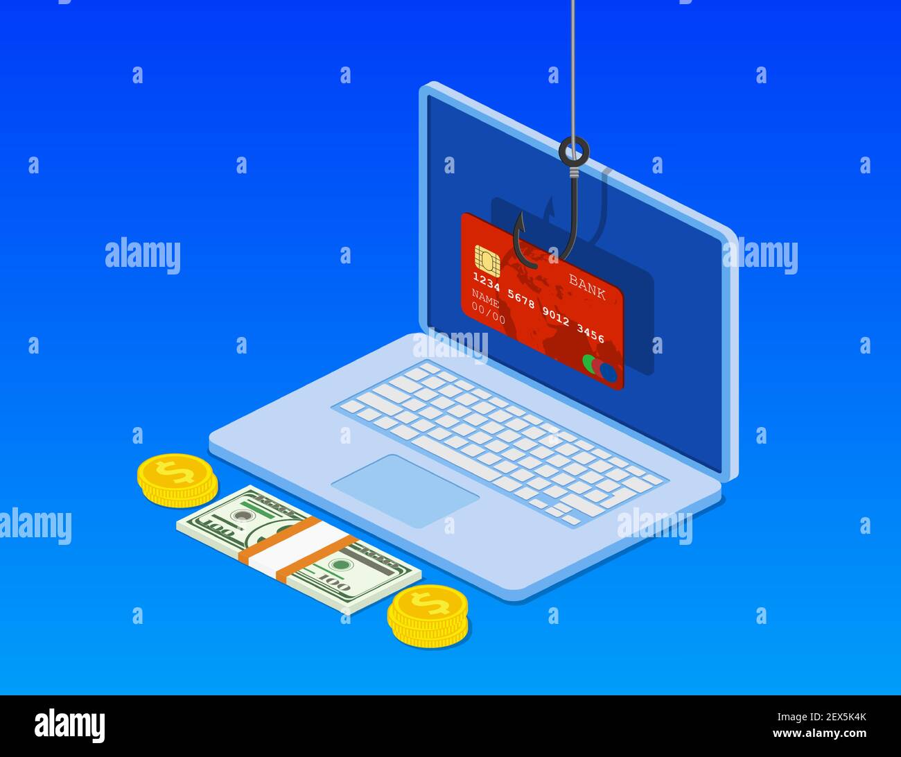 Internet phishing and hacking attack concept Stock Vector Image & Art ...