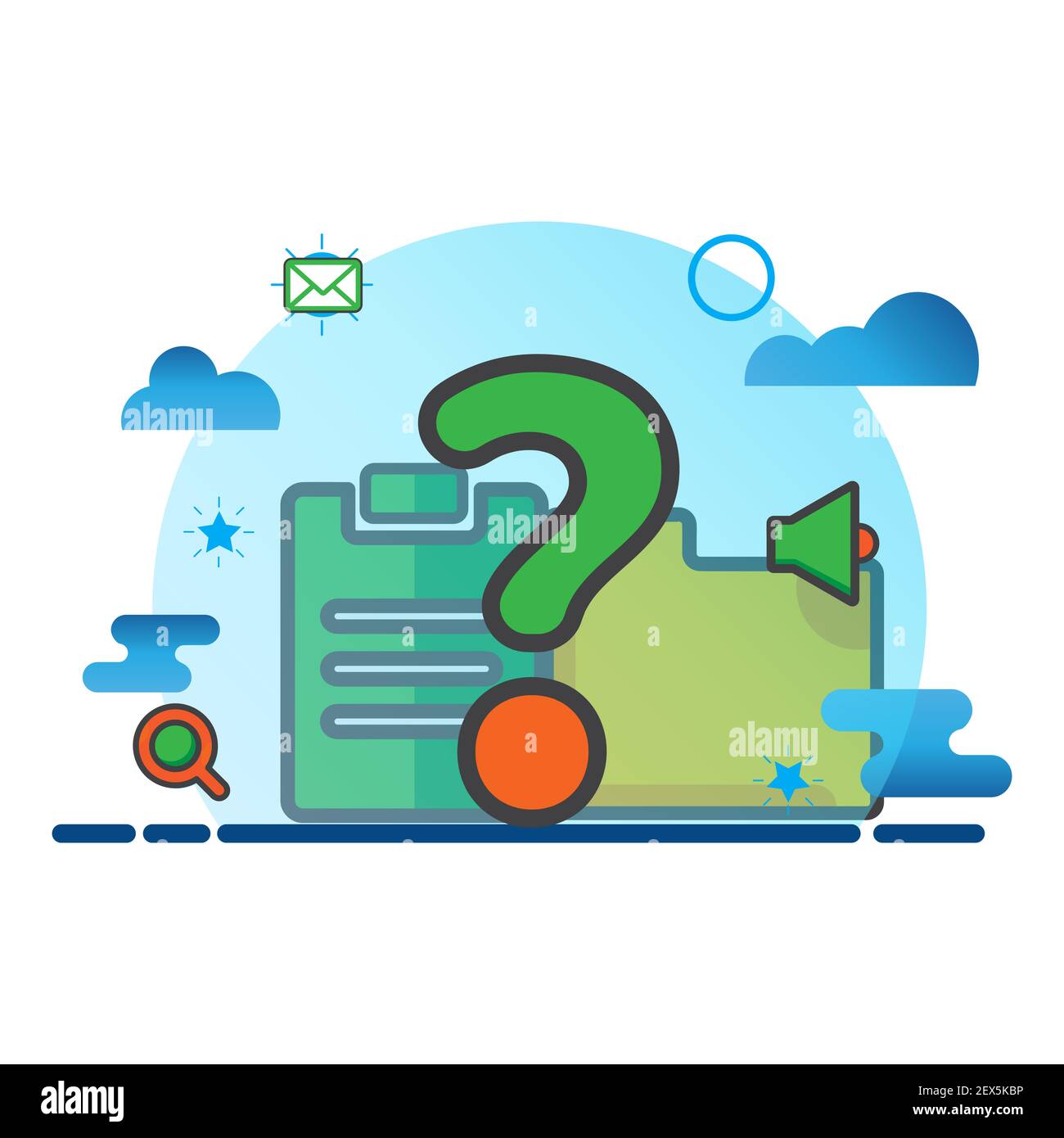 question mark illustration. Flat vector icon. can use for, icon design ...