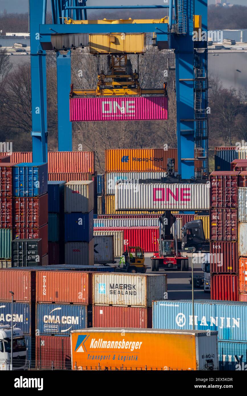Container Terminal, Gateway West Terminal, Logport 2, in Duisburg at ...