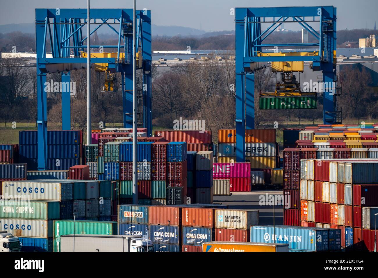 Container Terminal, Gateway West Terminal, Logport 2, in Duisburg at ...