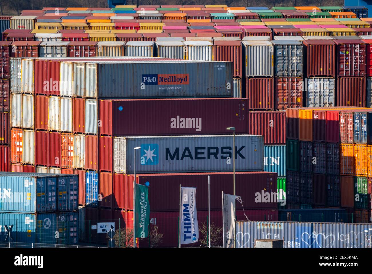 Container Terminal, Gateway West Terminal, Logport 2, in Duisburg at ...