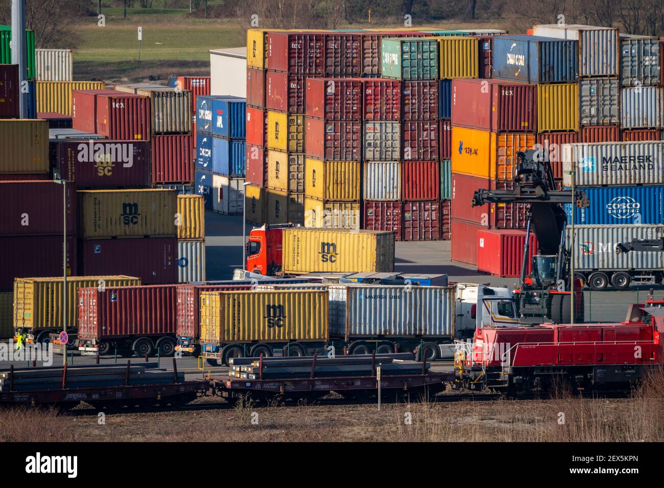 Container Terminal, Gateway West Terminal, Logport 2, in Duisburg at ...