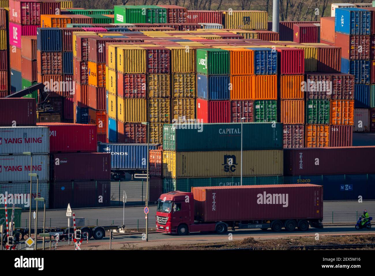 Container Terminal, Gateway West Terminal, Logport 2, in Duisburg at ...