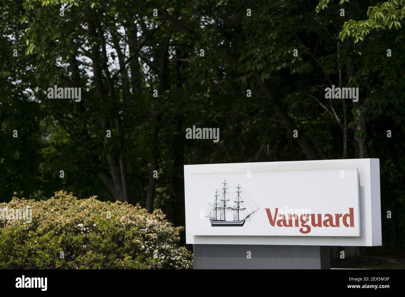 A logo sign outside of the headquarters of the investment management ...