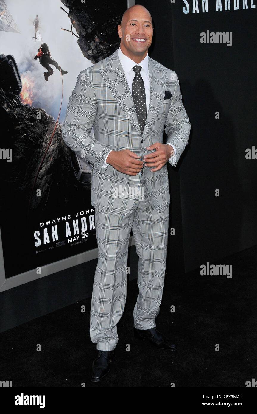 Dwayne Johnson arrives at the "San Andreas" Los Angeles Premiere held ...