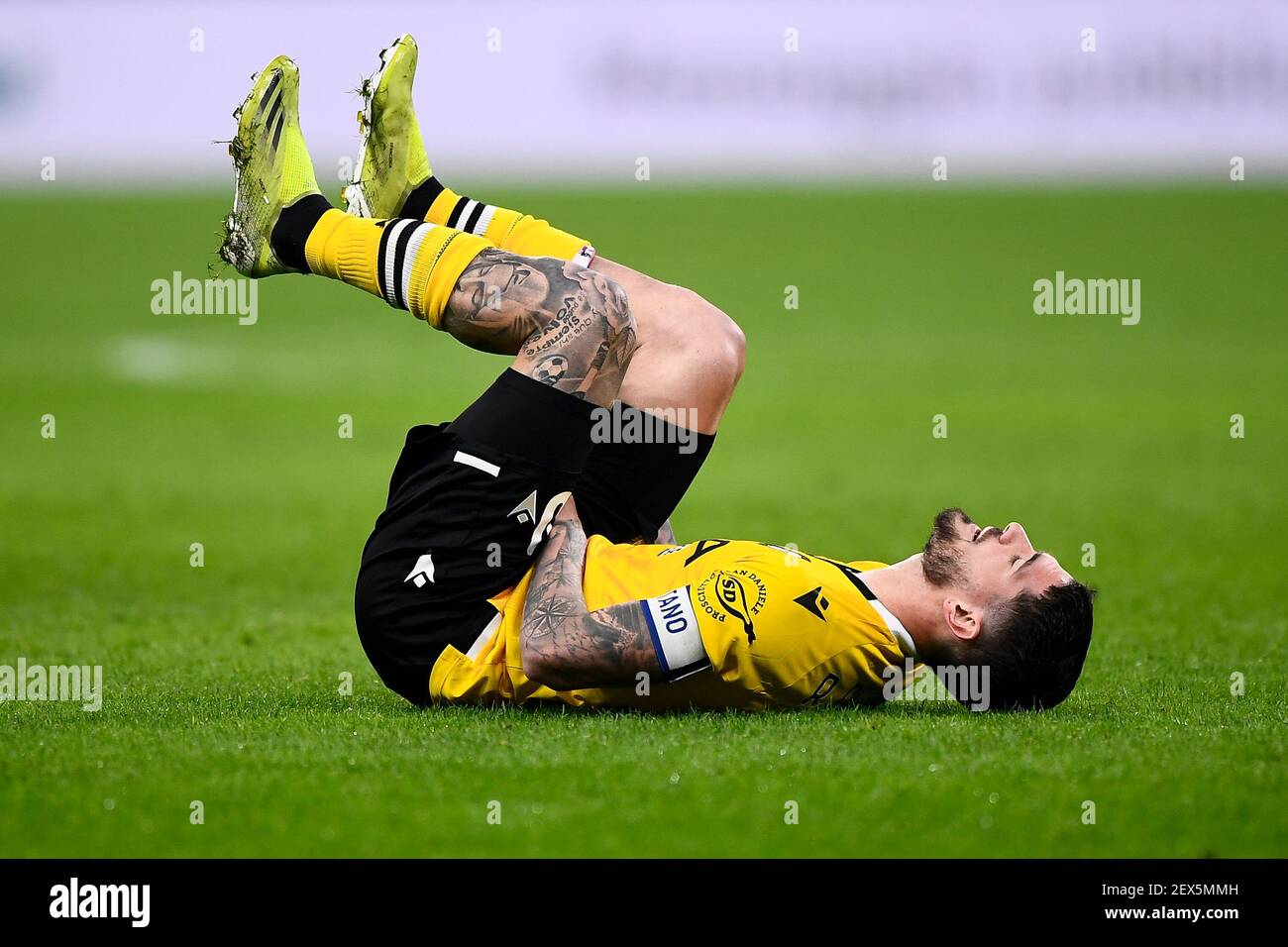 Milan, Italy - 03 March, 2021: Rodrigo de Paul of Udinese Calcio reacts during the Serie A ...