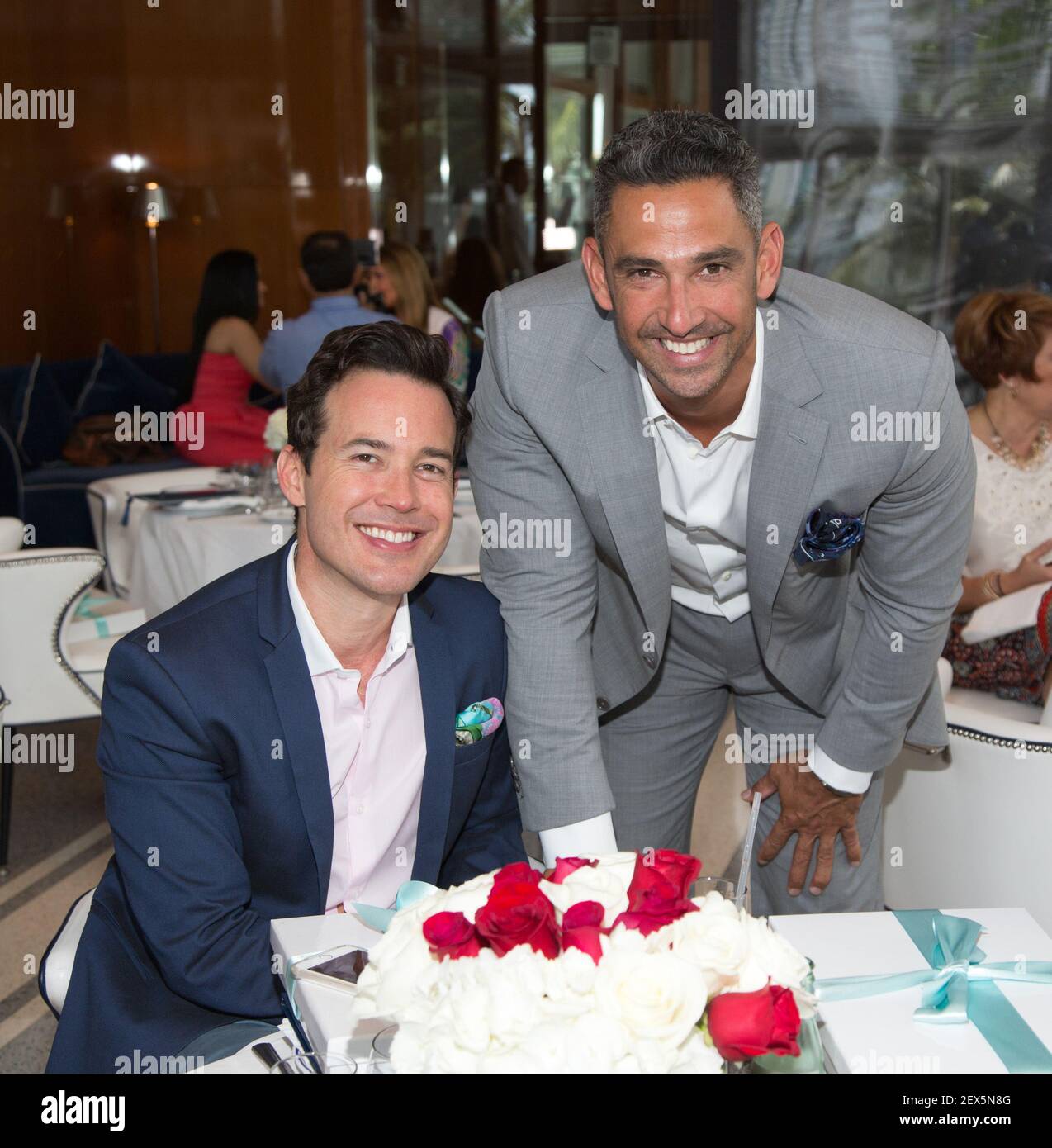 MIAMI, FLORIDA-MAY 27th: Roger Borges and Korge Posada are seen during ...