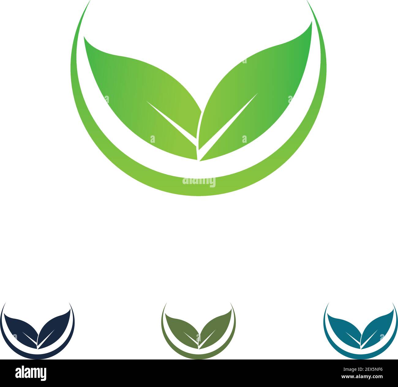 green leaf logo vector Stock Vector Image & Art - Alamy