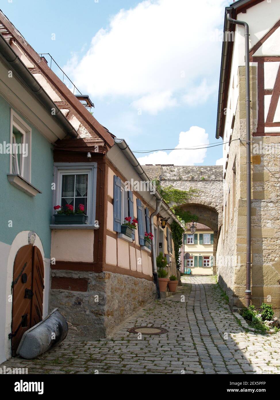 Old Town Alley in Uffenheim, Germany Stock Photo - Alamy