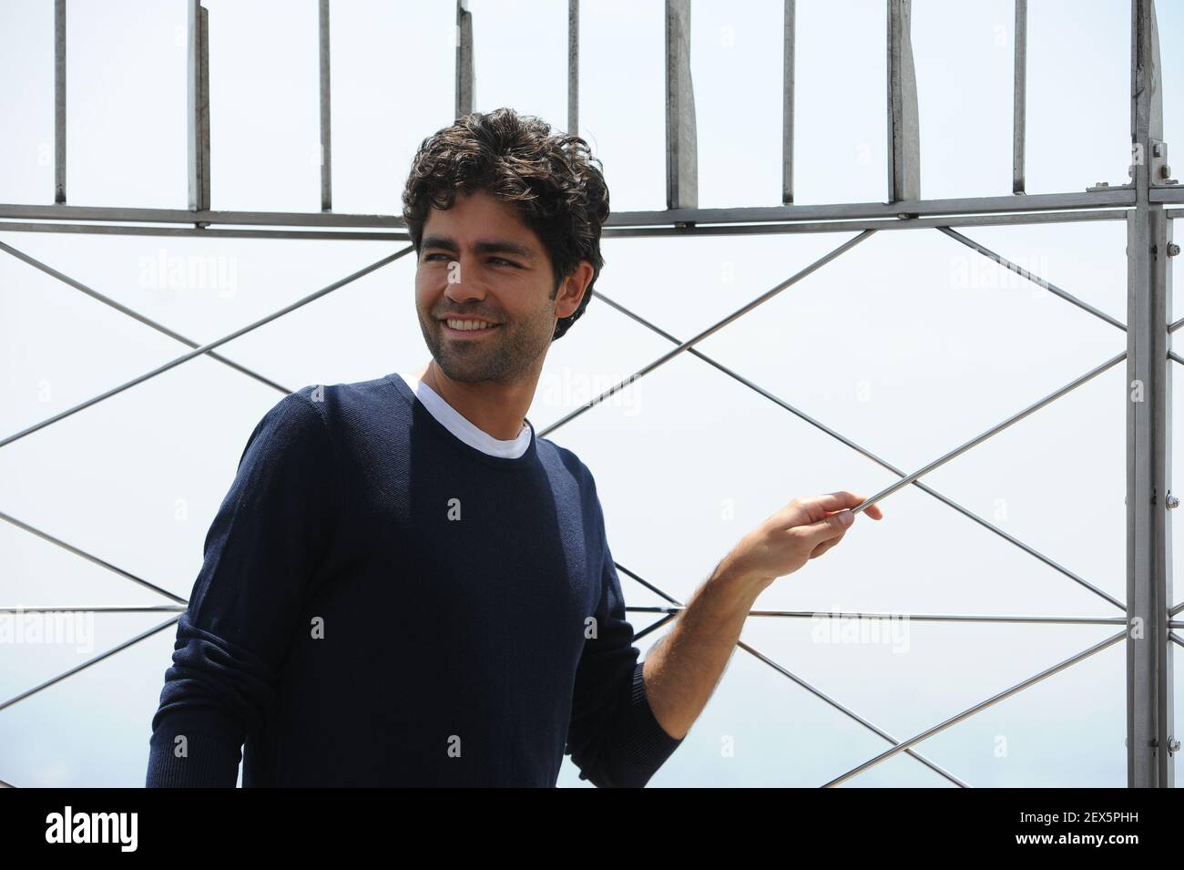Actor Adrian Grenier visits the 86th Floor Observation Deck of the ...