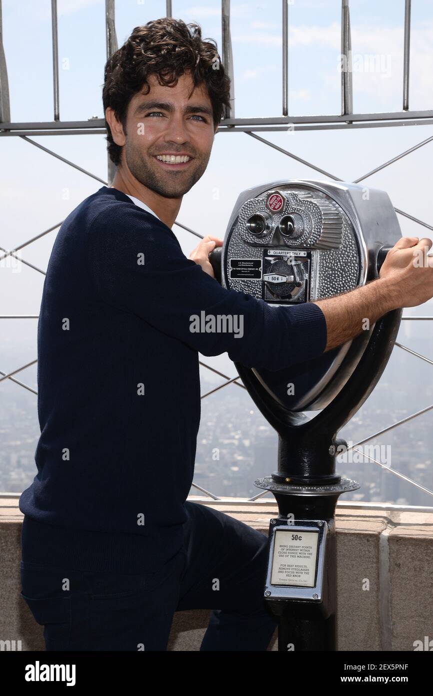 Actor Adrian Grenier visits the 86th Floor Observation Deck of the ...