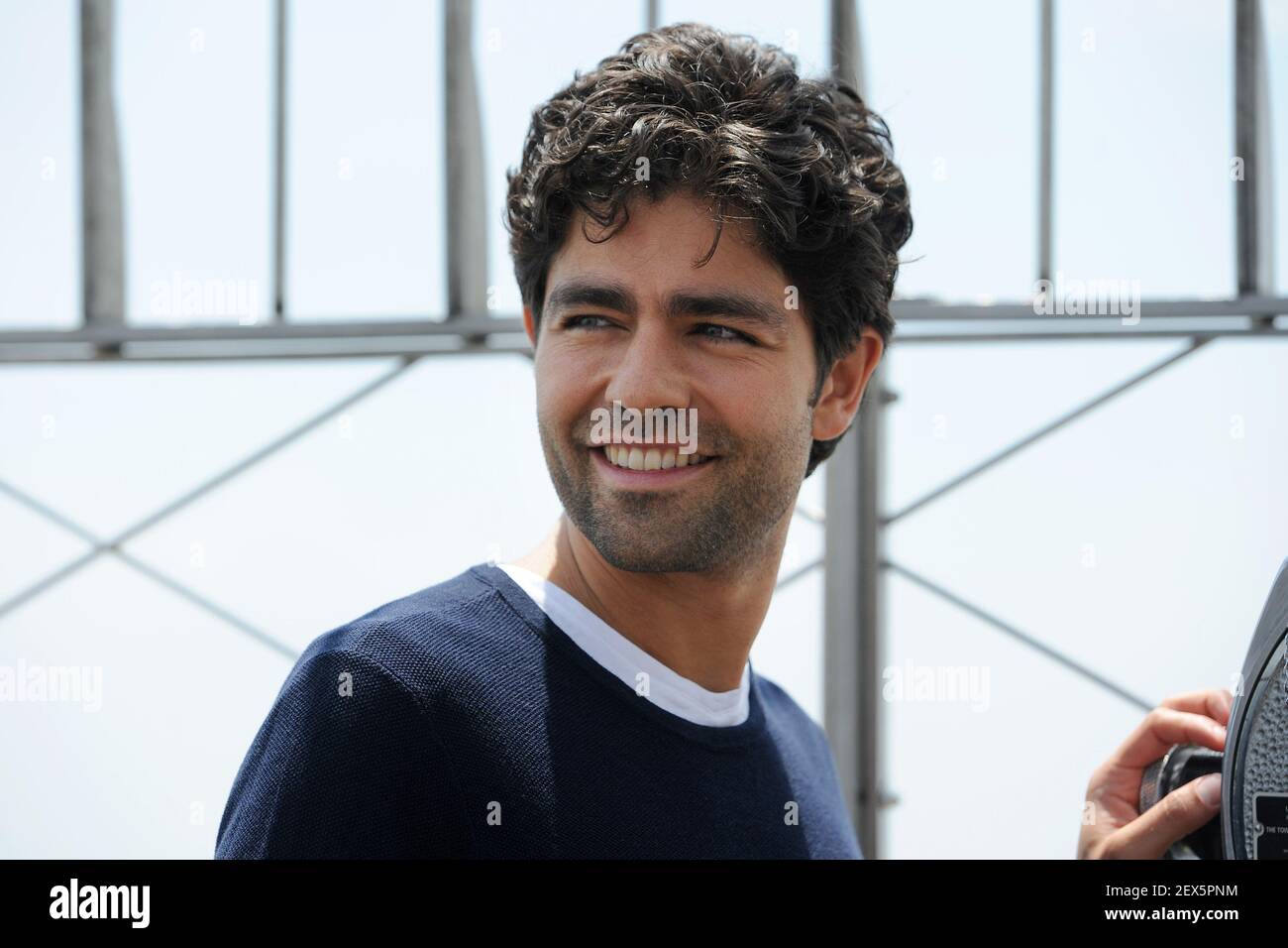 Actor Adrian Grenier visits the 86th Floor Observation Deck of the ...