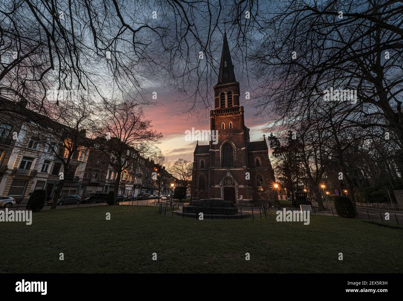 Heysel, Brussels / Belgium - 03 27 2019: The catholic Saint Lambertus ...