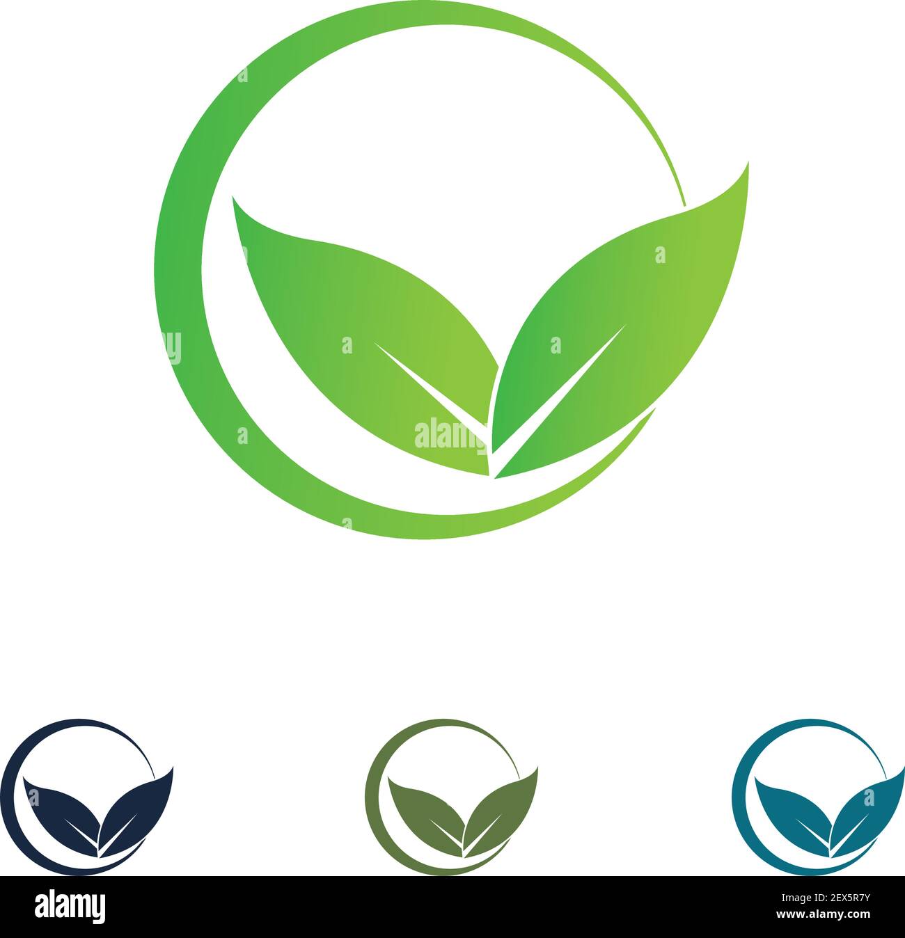green leaf logo vector Stock Vector Image & Art - Alamy