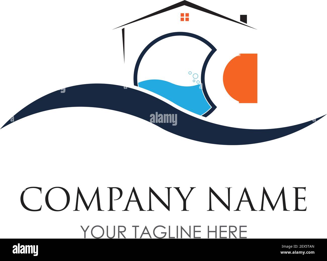 laundry logo illustration design template - vector Stock Vector Image ...