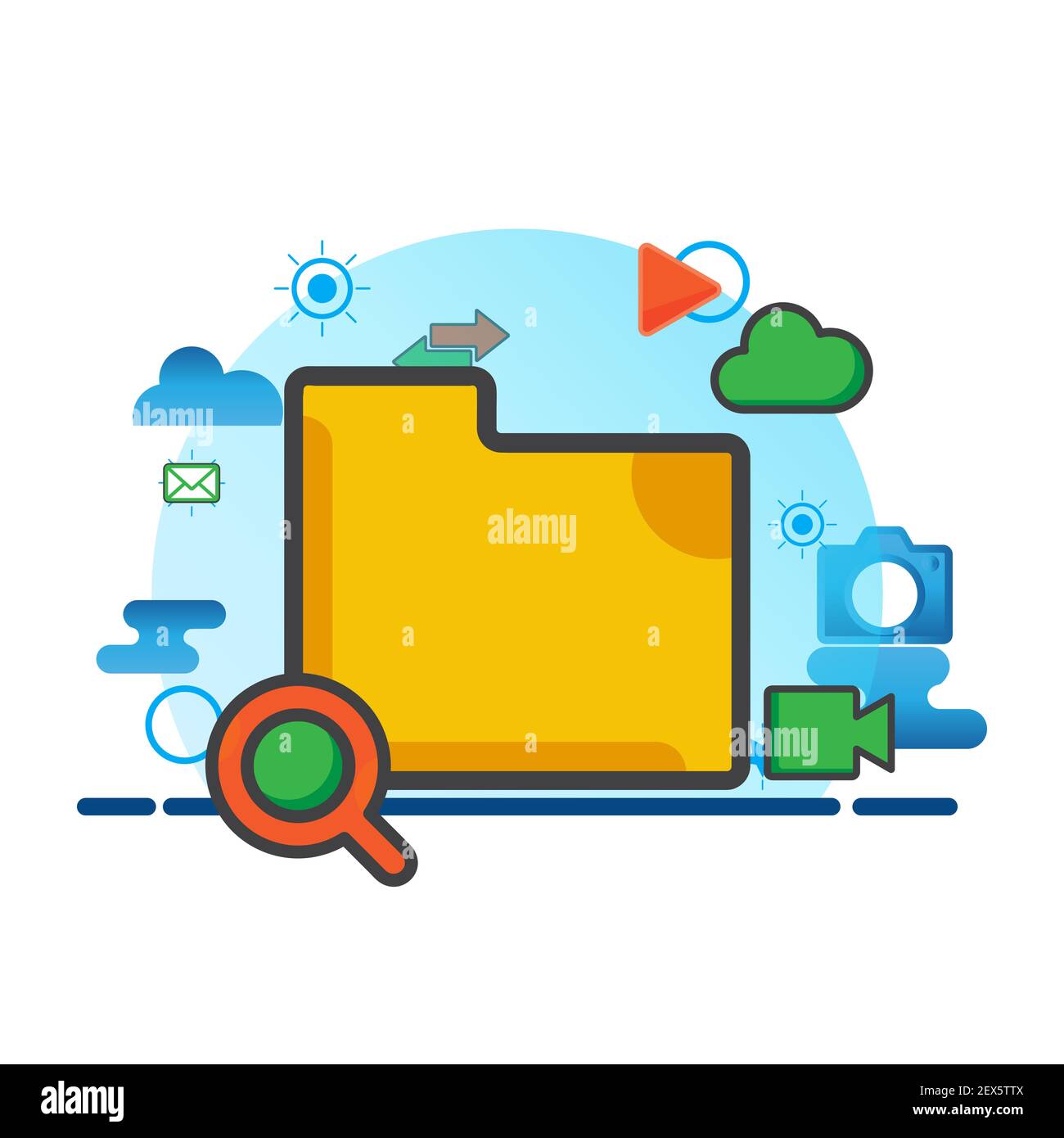 Folder icon vector hi-res stock photography and images - Alamy