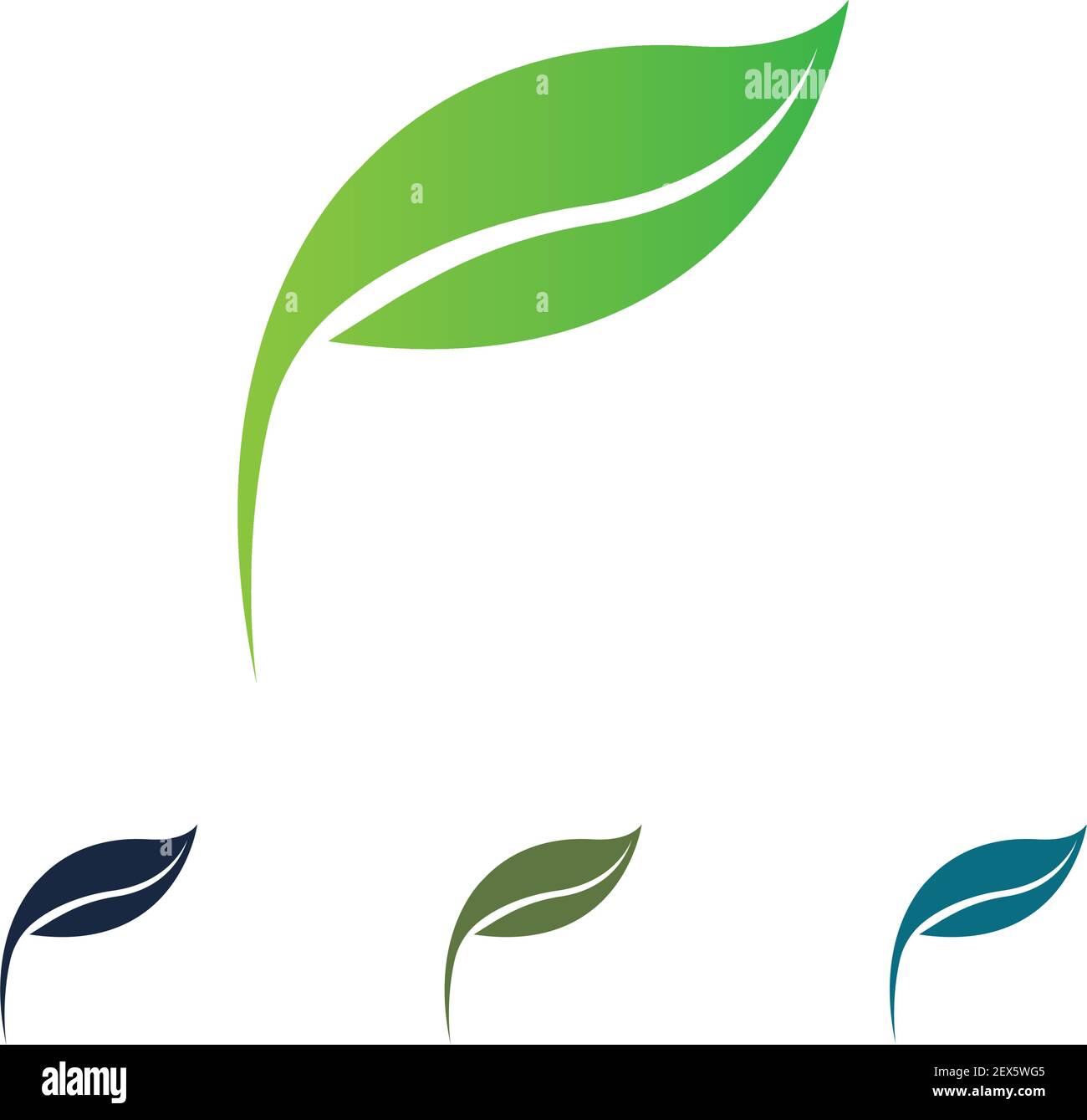 green leaf logo vector Stock Vector Image & Art - Alamy
