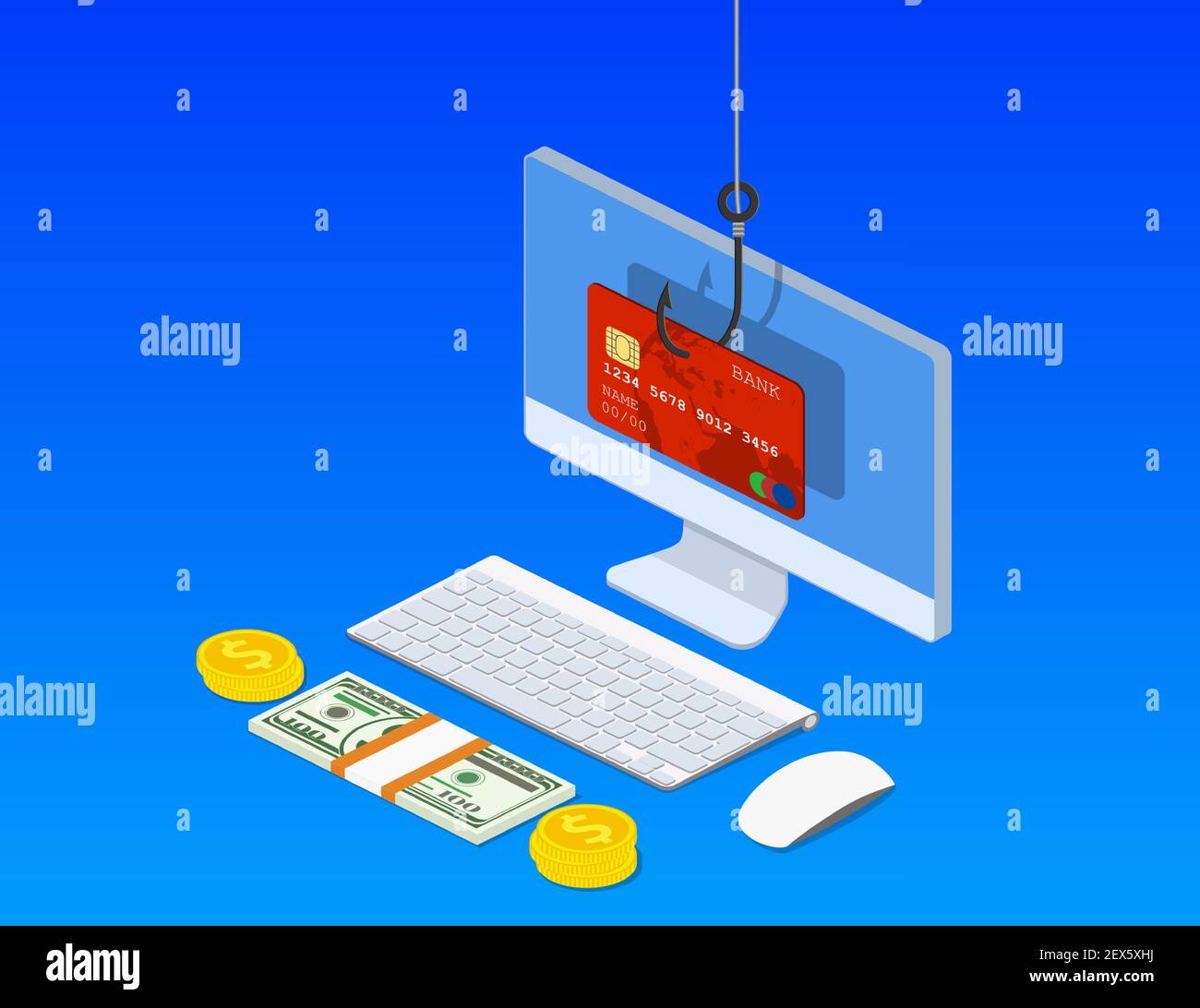 Internet phishing and hacking attack concept Stock Vector Image & Art ...