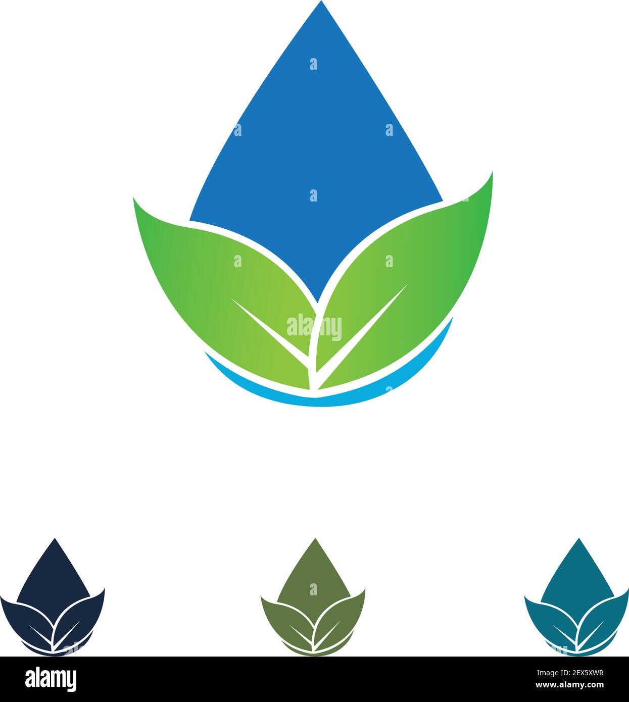 green leaf logo vector Stock Vector Image & Art - Alamy