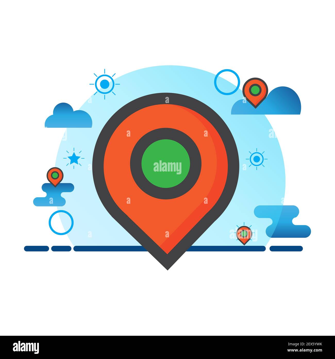 location illustration. Flat vector icon. can use for, icon design ...
