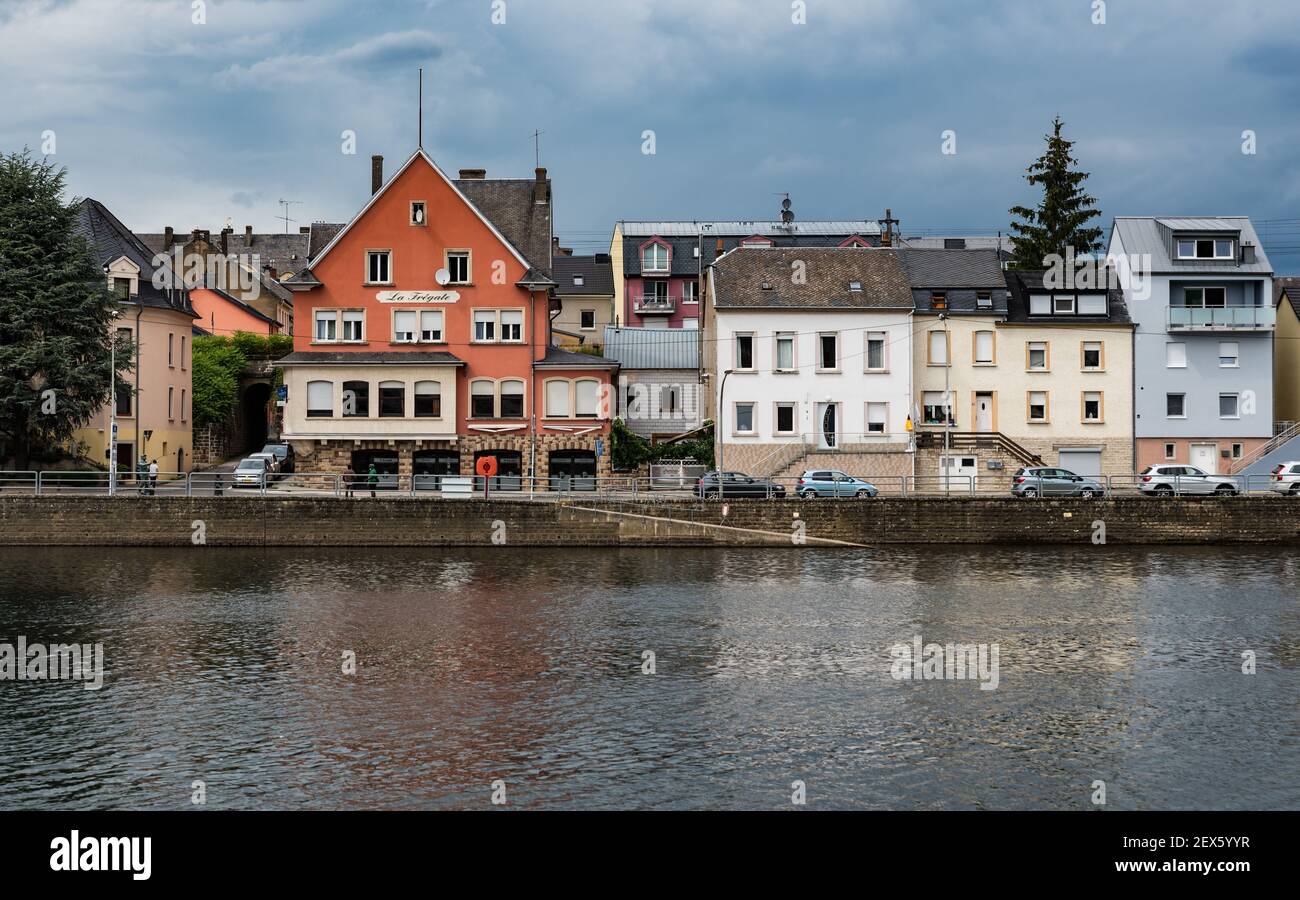 Oberbillig, Mertert / Grand Duchy of Luxembourg - 08 08 2020: View over ...