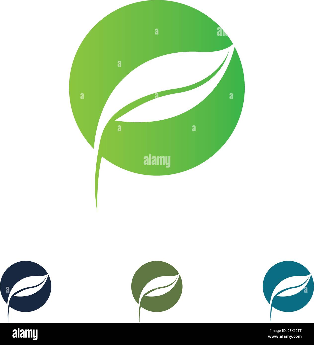 green leaf logo vector Stock Vector Image & Art - Alamy