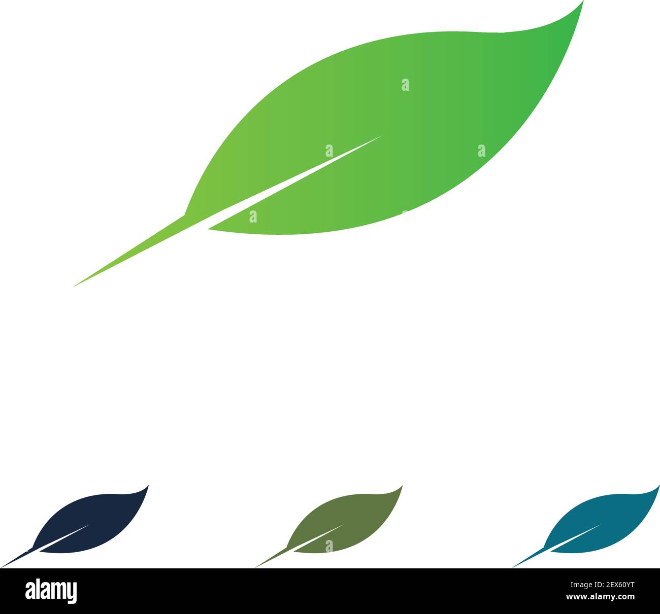 green leaf logo vector Stock Vector Image & Art - Alamy