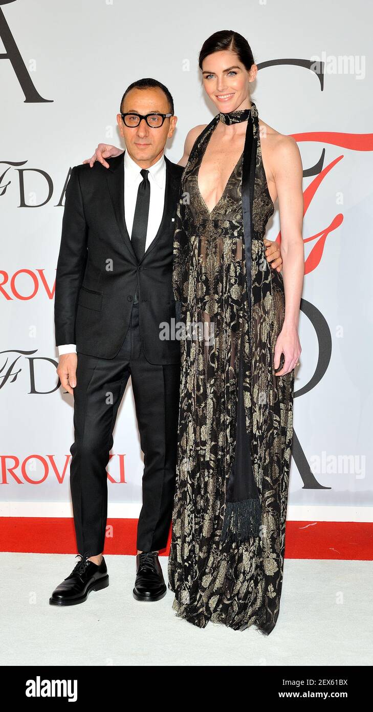 Hilary Rhoda attends the 2015 CFDA Fashion Awards At Alice Tully Hall ...