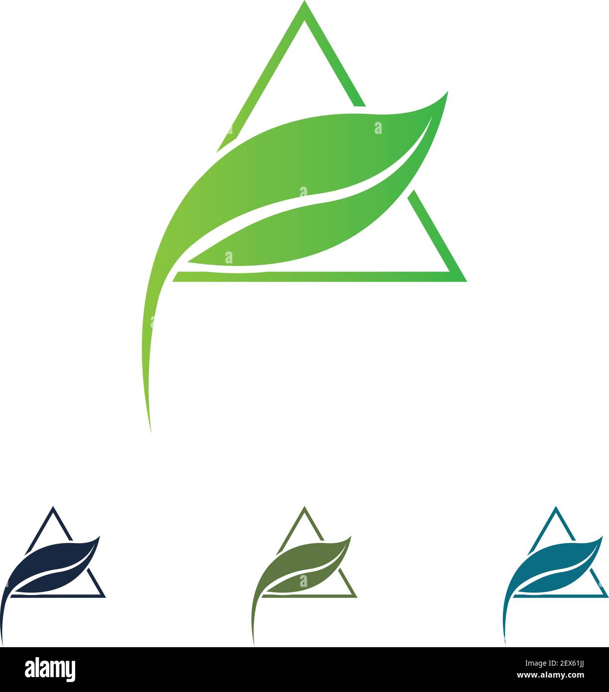 green leaf logo vector Stock Vector Image & Art - Alamy