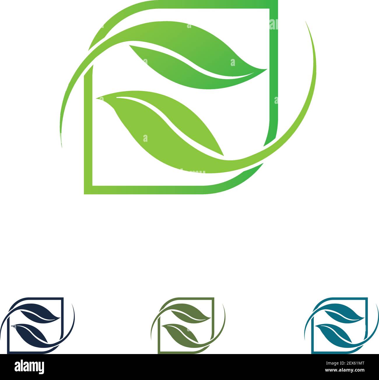 green leaf logo vector Stock Vector Image & Art - Alamy