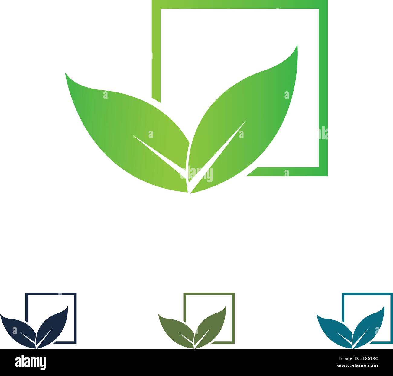 green leaf logo vector Stock Vector Image & Art - Alamy