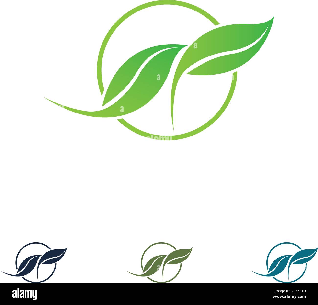 green leaf logo vector Stock Vector Image & Art - Alamy