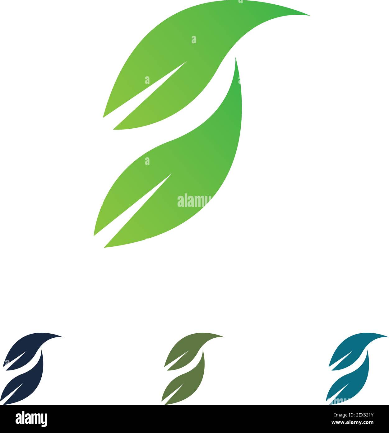 green leaf logo vector Stock Vector Image & Art - Alamy