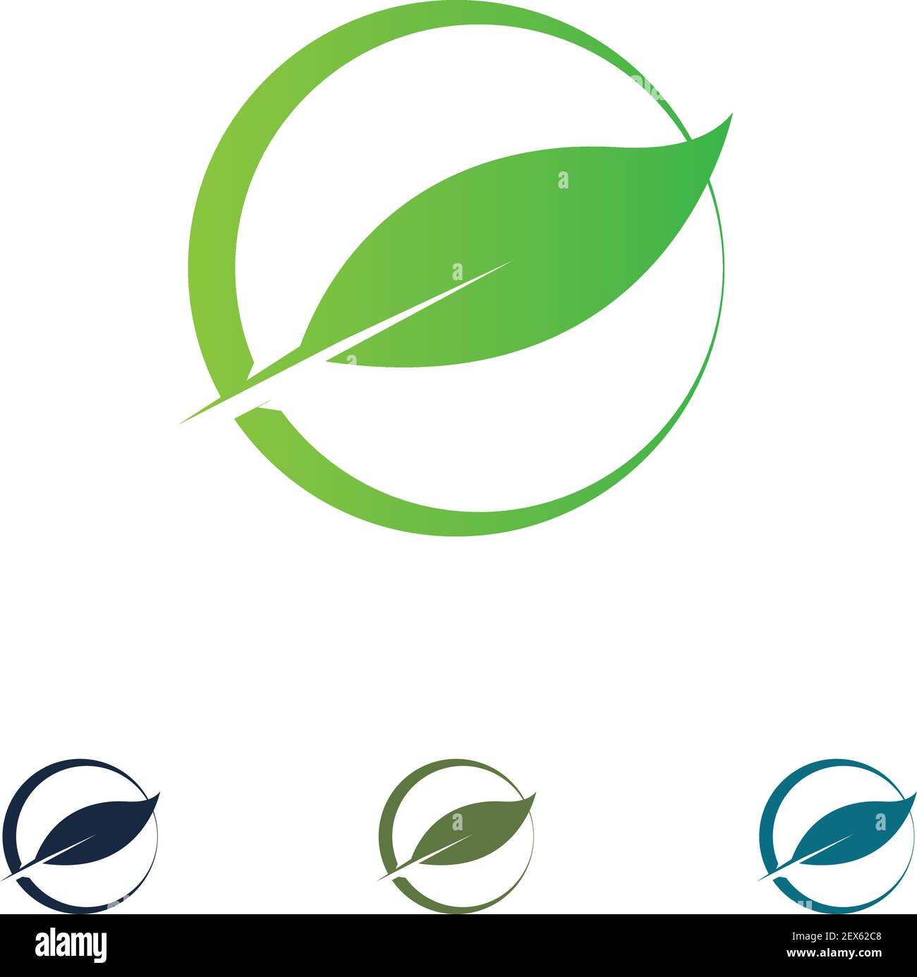 green leaf logo vector Stock Vector Image & Art - Alamy