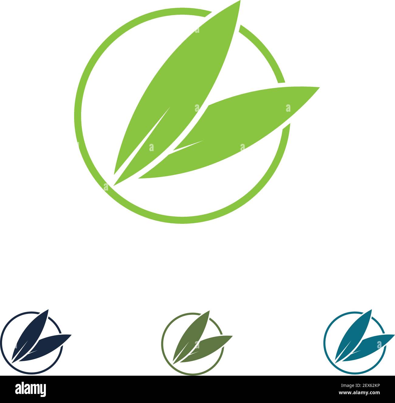 green leaf logo vector Stock Vector Image & Art - Alamy