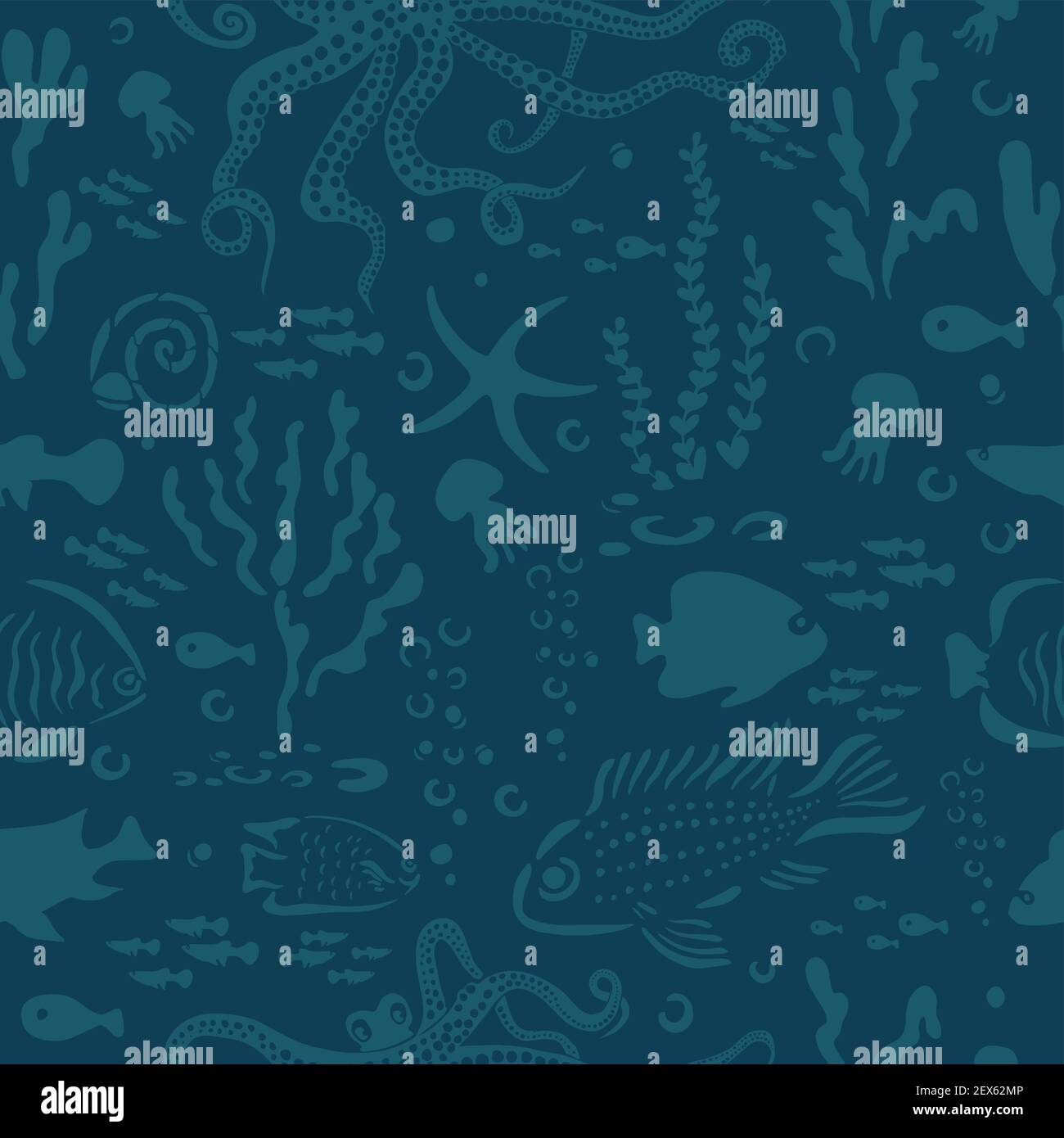 Seamless pattern with sharks. Nautical background. Cute sea life ...