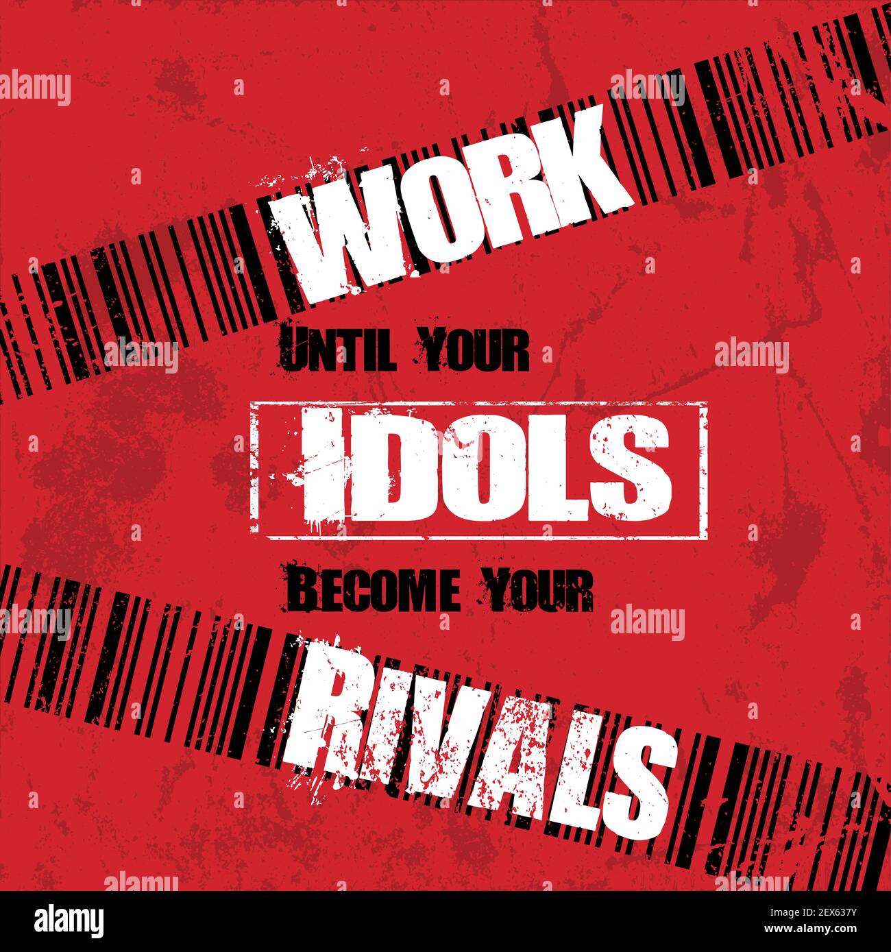 Inspiring motivation quote with text Work until your idols become you ...
