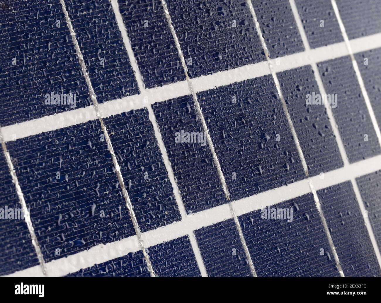 Solar panel with rain drops on a nano coating. Renewable energy from ...