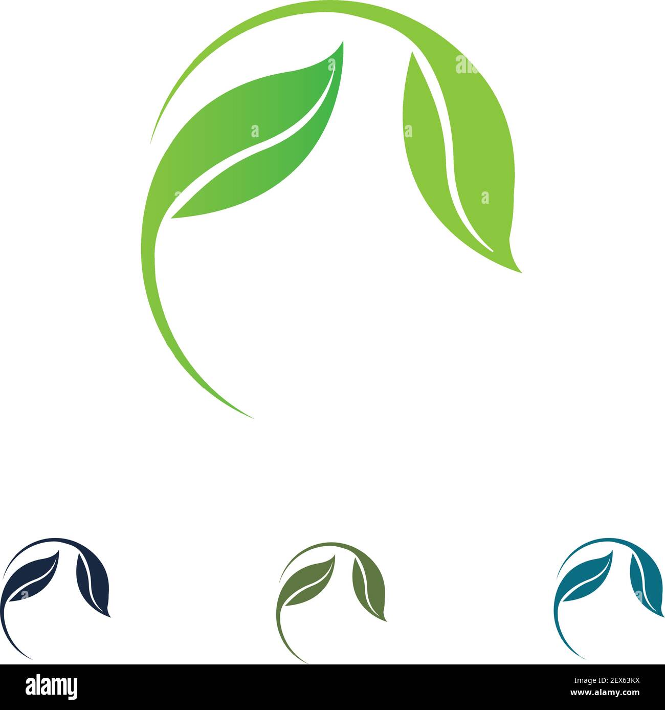 green leaf logo vector Stock Vector Image & Art - Alamy