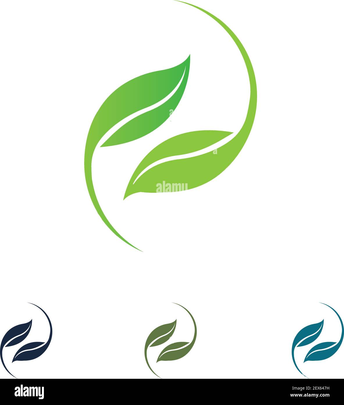 green leaf logo vector Stock Vector Image & Art - Alamy