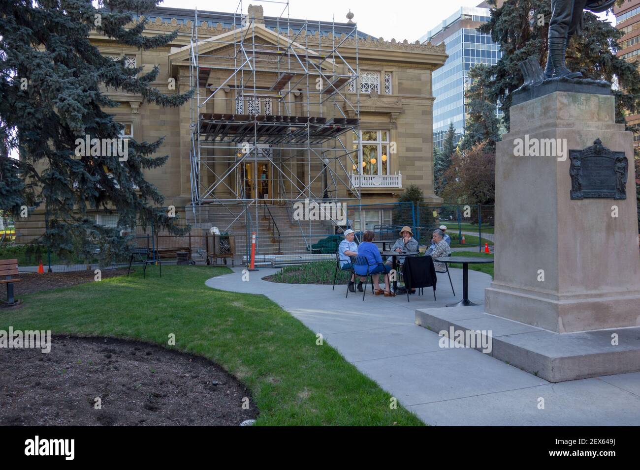 Restoration work to the Memorial Park Library, Beltline, Calgary ...