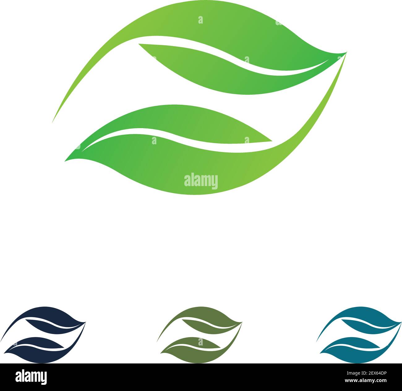 green leaf logo vector Stock Vector Image & Art - Alamy
