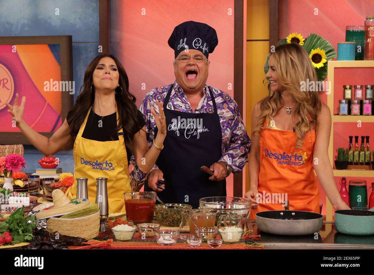 MIAMI, FLORIDA - JUNE 5: Roselyn Sanchez, Chef Pepin and Ximena Cordoba ...