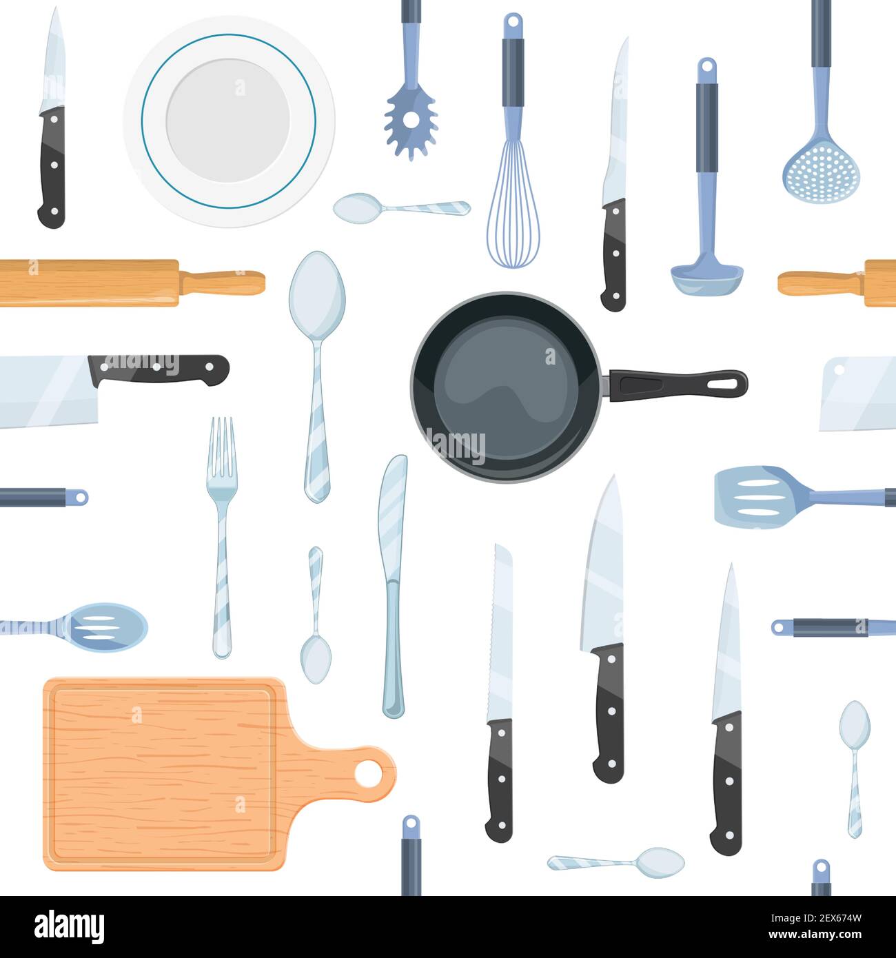 KItchen tools seamless pattern Stock Vector Image & Art - Alamy