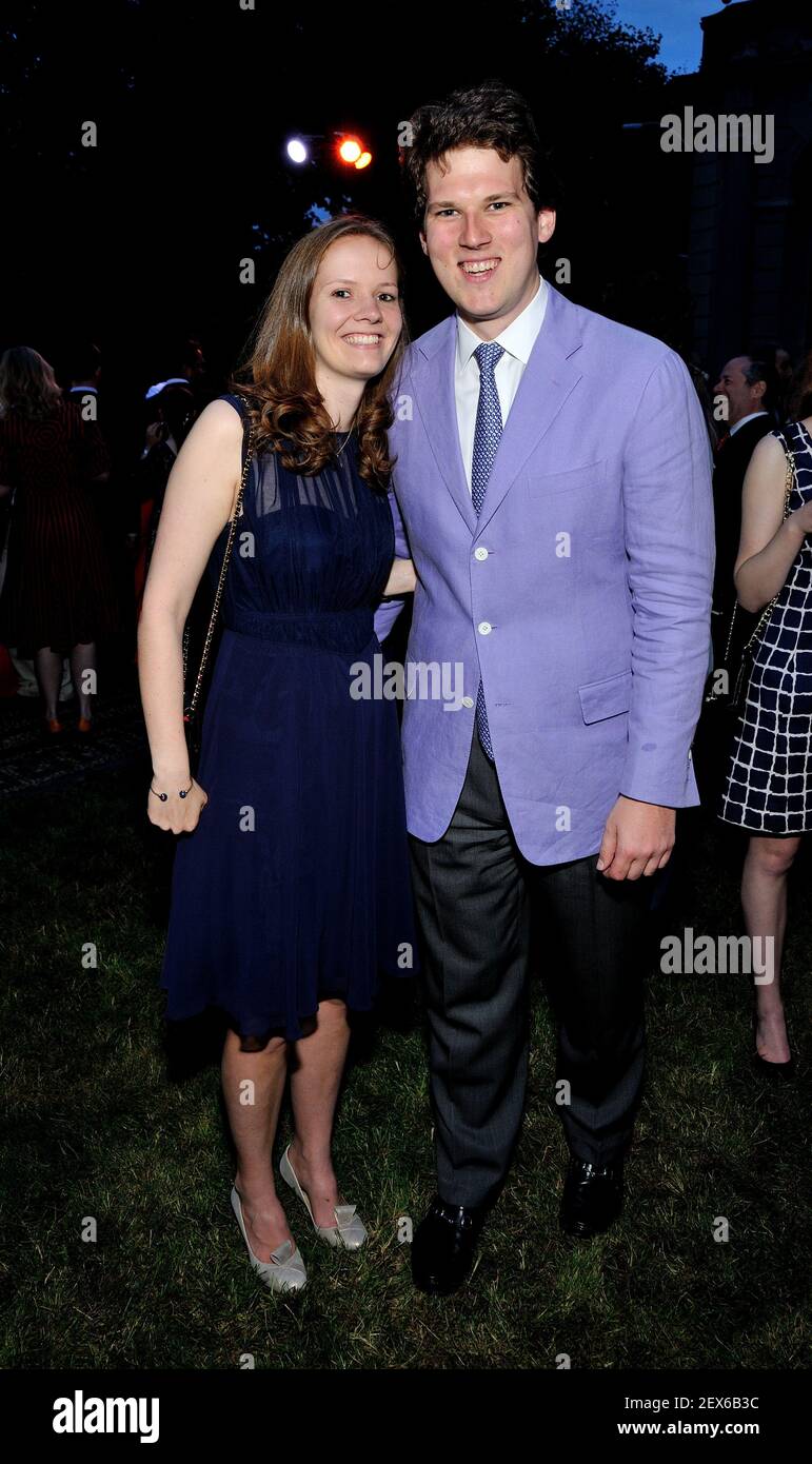 L-R: Margaret Pennoyer and Justin Kush attend The Frick Collection ...