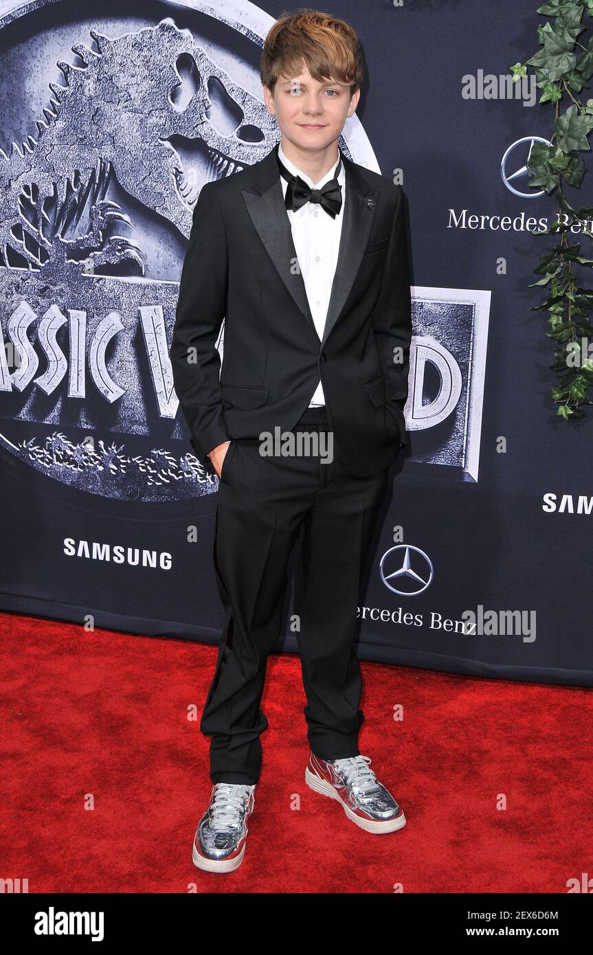 Ty Simpkins arrives at the "Jurassic World" World Premiere held at the ...