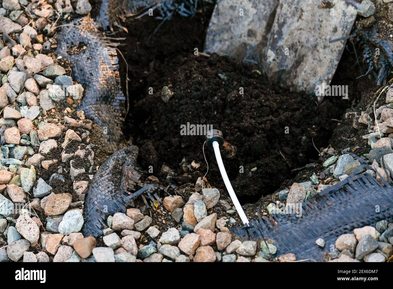 Watering planting hole hi-res stock photography and images - Alamy