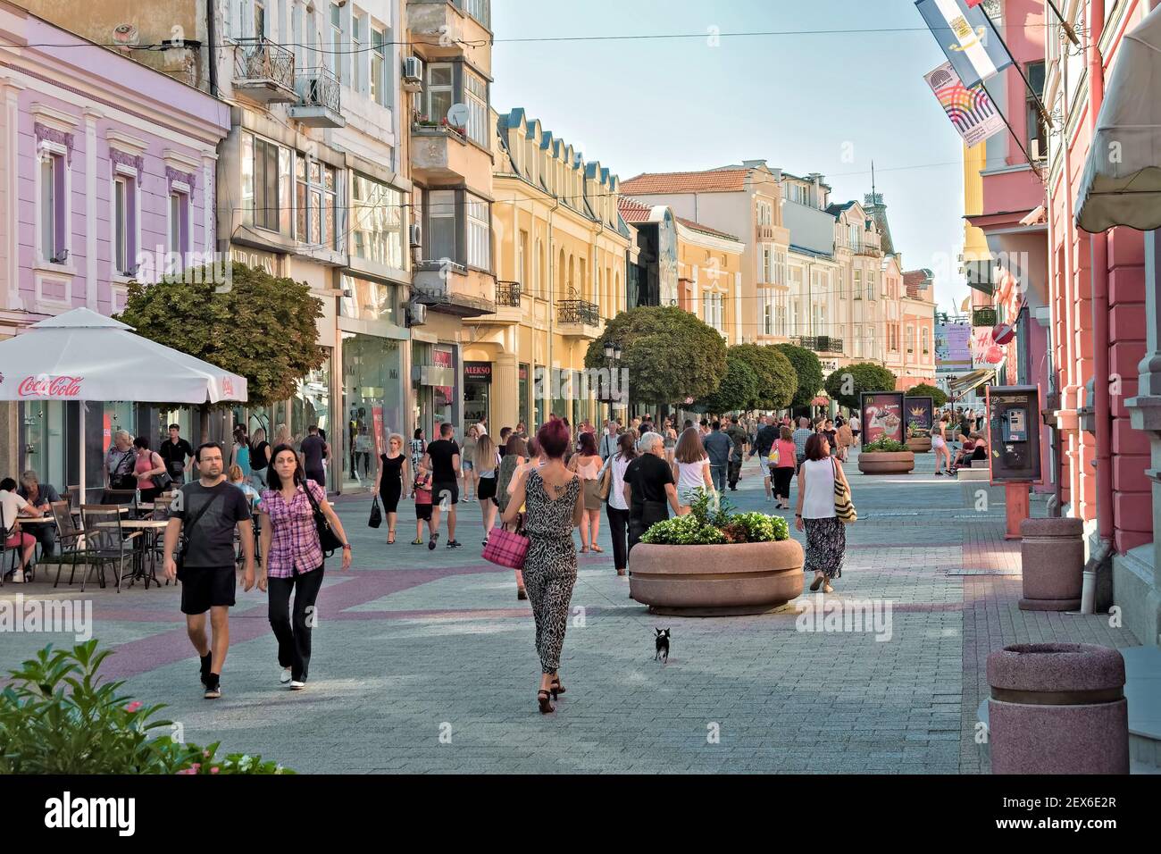 the shopping street of Plovdiv Bulgaria Stock Photo - Alamy