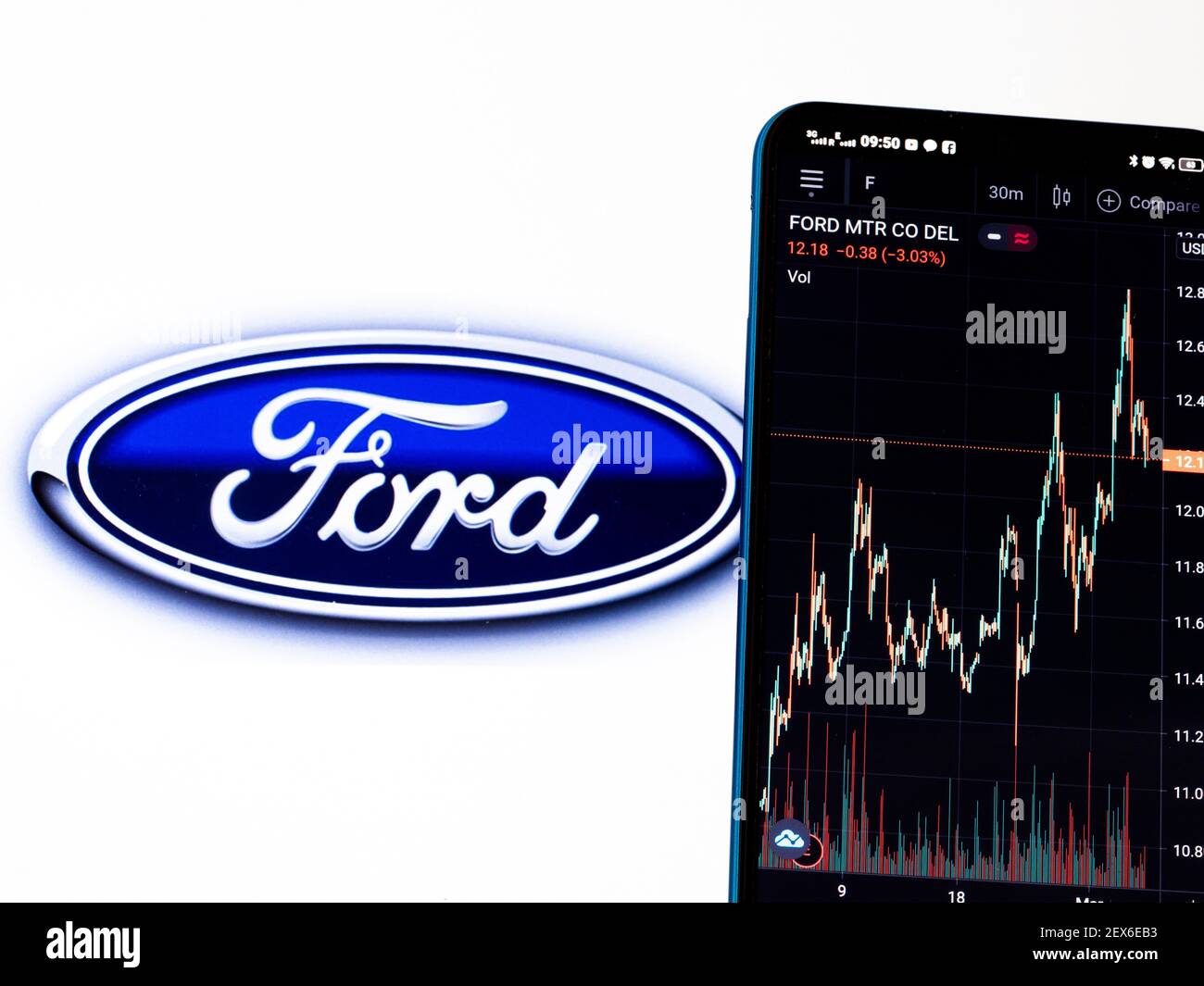 Ford stock information on logo hi-res stock photography and images - Alamy