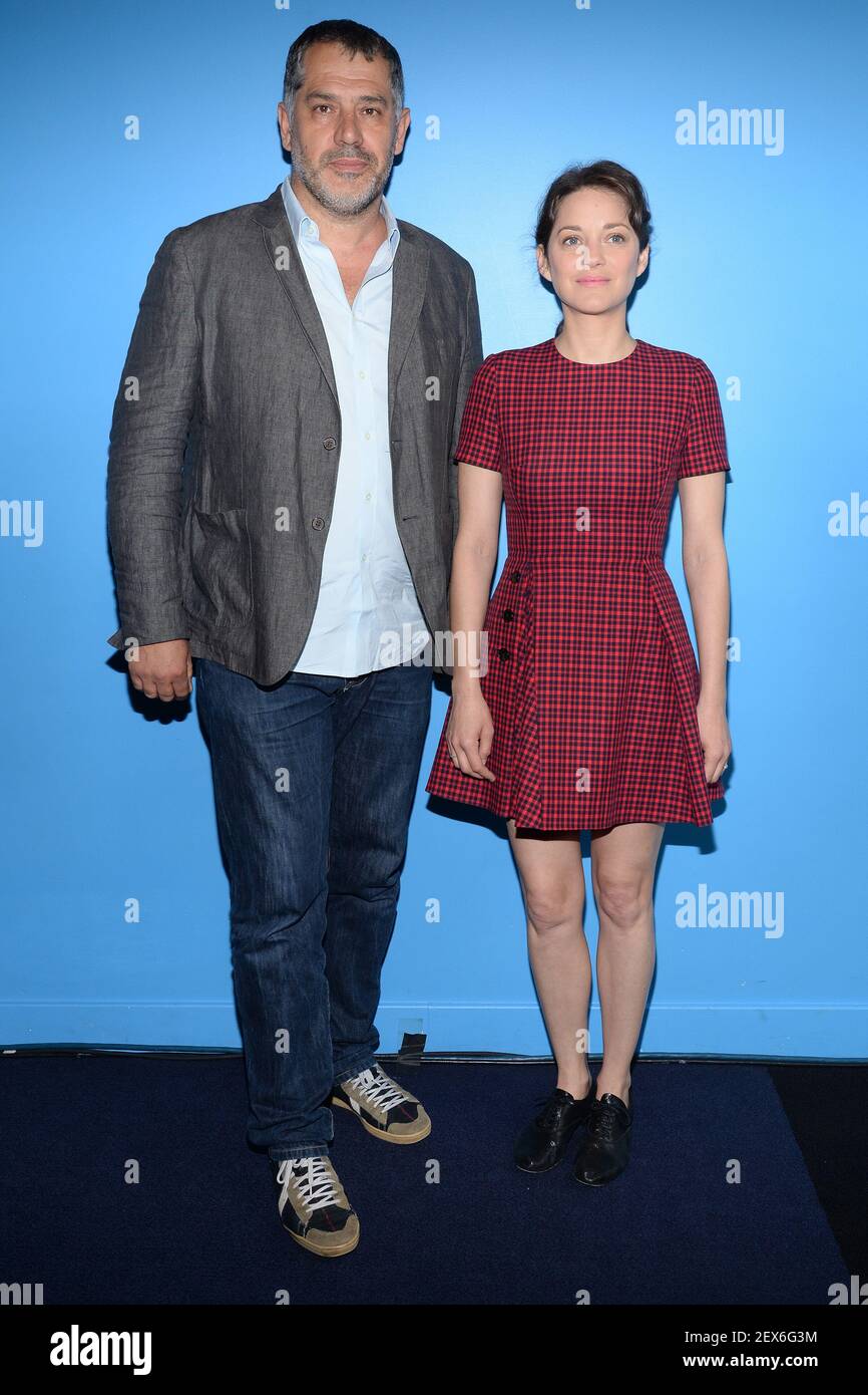 (L-R) Luc Jacquet and Marion Cotillard attend the official launch of ...